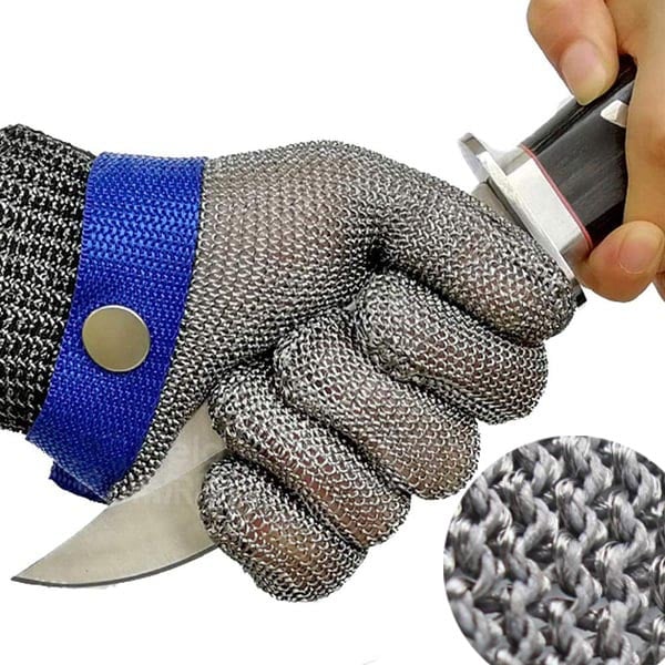 🛠Gant en métal à mailles en acier inoxydable de qualité alimentaire ...