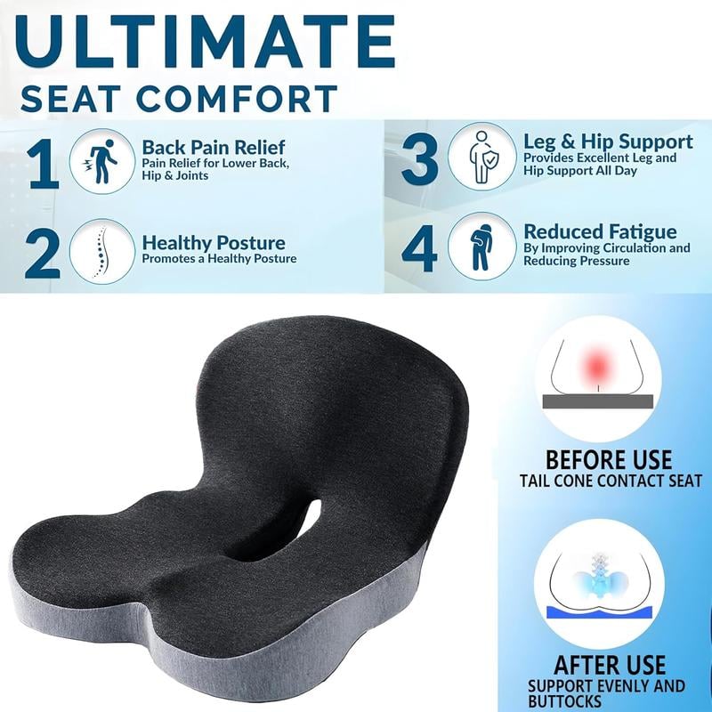 Coussin de siège en mousse à mémoire de forme antidérapant🔥 – bofoow
